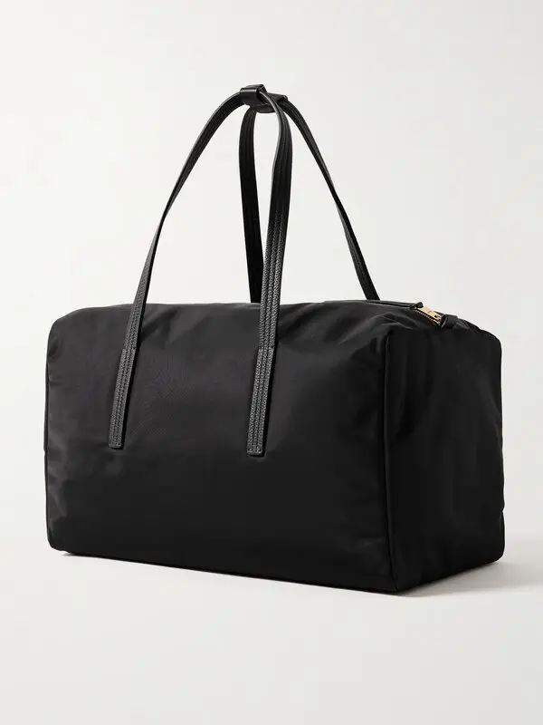 Khaite Leather-trimmed Shell Duffle Bag