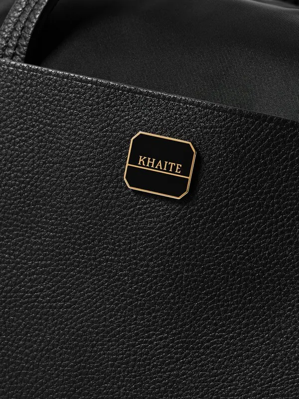 Khaite Leather-trimmed Shell Duffle Bag