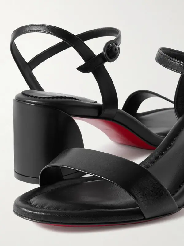 CHRISTIAN LOUBOUTIN Miss Jane 55 Leather Sandals - Black