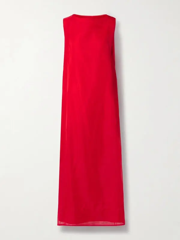 Altuzarra Jools Silk-organza And Crepe De Chine Maxi Dress