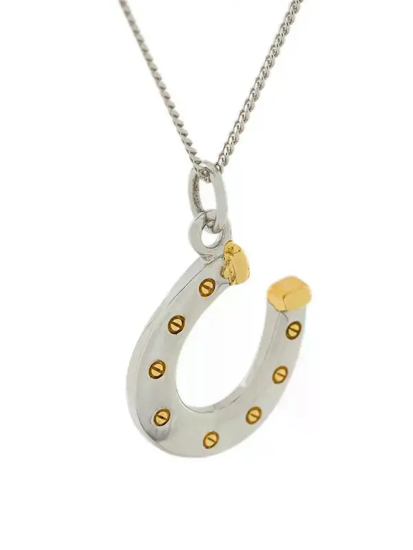 TRUE ROCKS Mini Horseshoe Pendant Necklace - Metallic