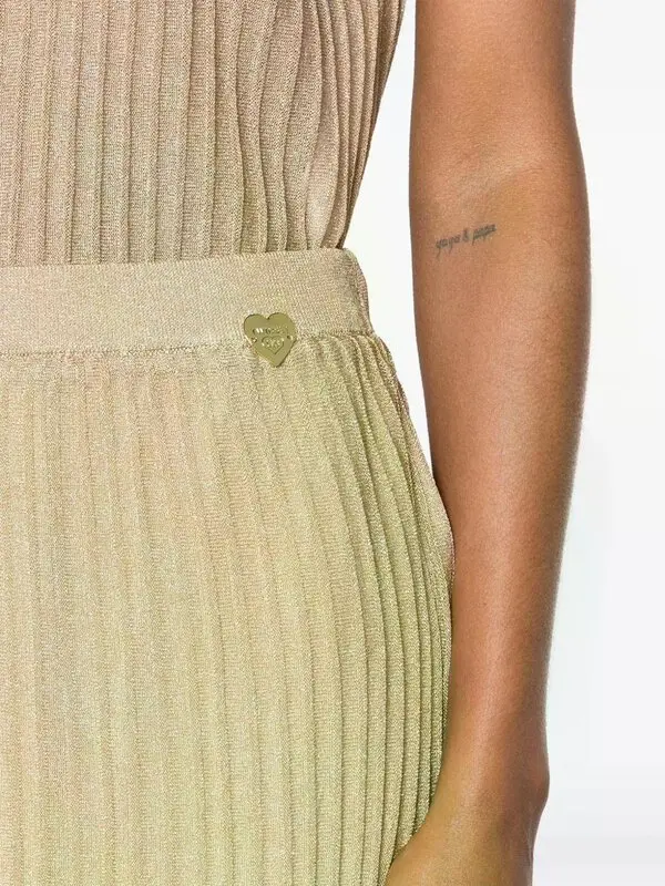 TWINSET High-waisted Plissé Long Skirt