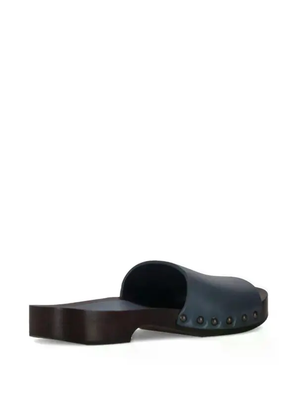 LA ROSE Leather Sandals - Blue