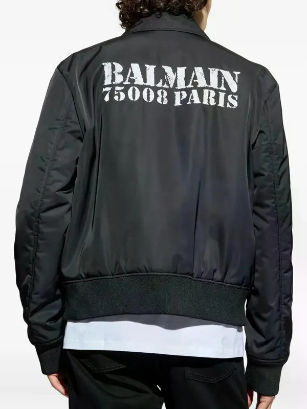 Balmain Logo-print Bomber Jacket