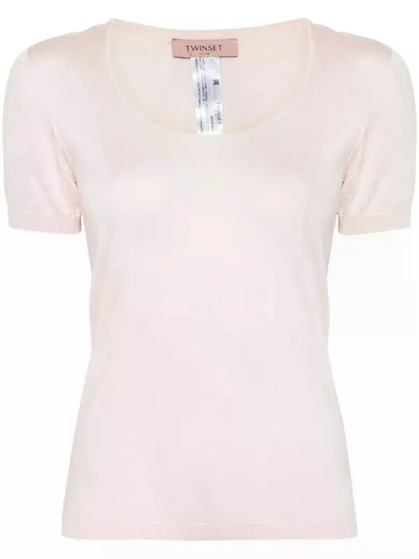 TWINSET Knitted Silk Top - Pink