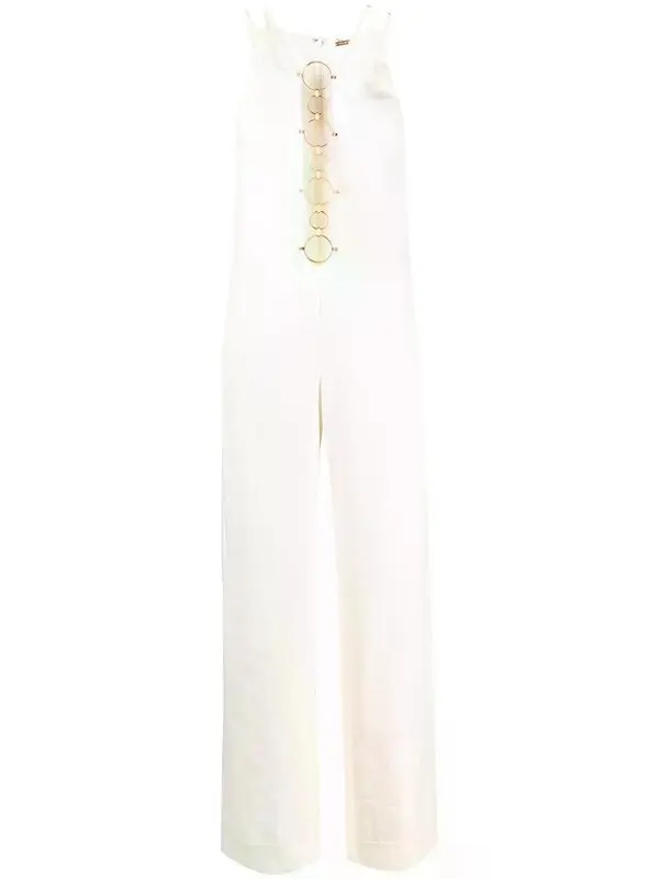 Cult Gaia Raye Linen-blend Jumpsuit - White