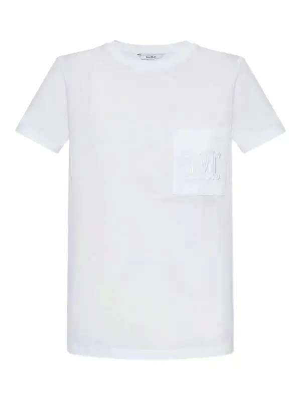 Max Mara Logo-embroidered T-shirt - White