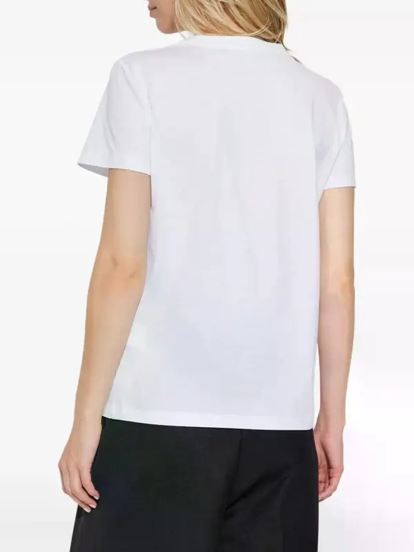 Max Mara Logo-embroidered T-shirt - White