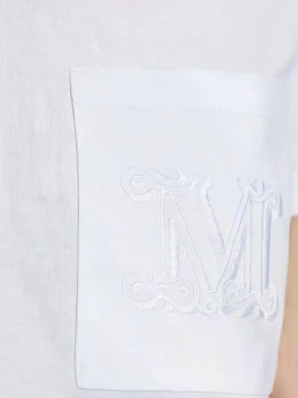 Max Mara Logo-embroidered T-shirt - White
