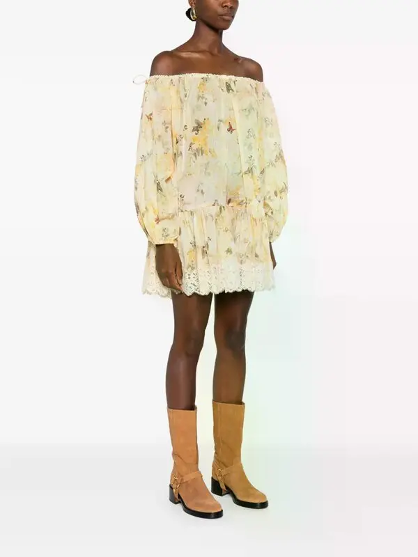 Zimmermann Cascadian Mini Dress - Yellow