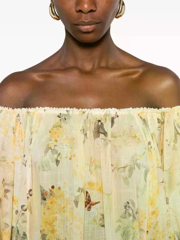 Zimmermann Cascadian Mini Dress - Yellow