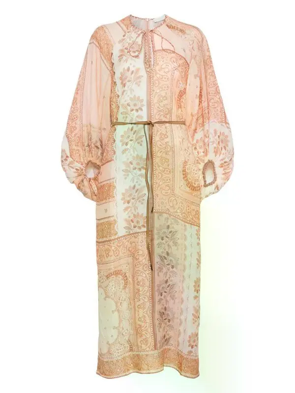 Zimmermann Lucky Midi Dress - Pink
