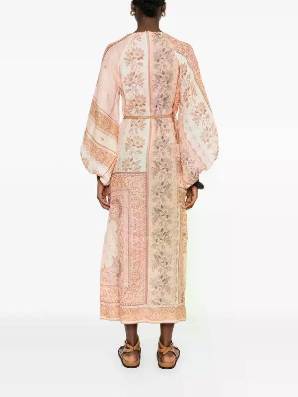 Zimmermann Lucky Midi Dress - Pink