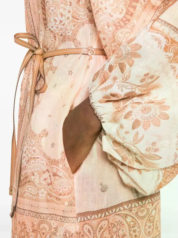 Zimmermann Lucky Midi Dress - Pink