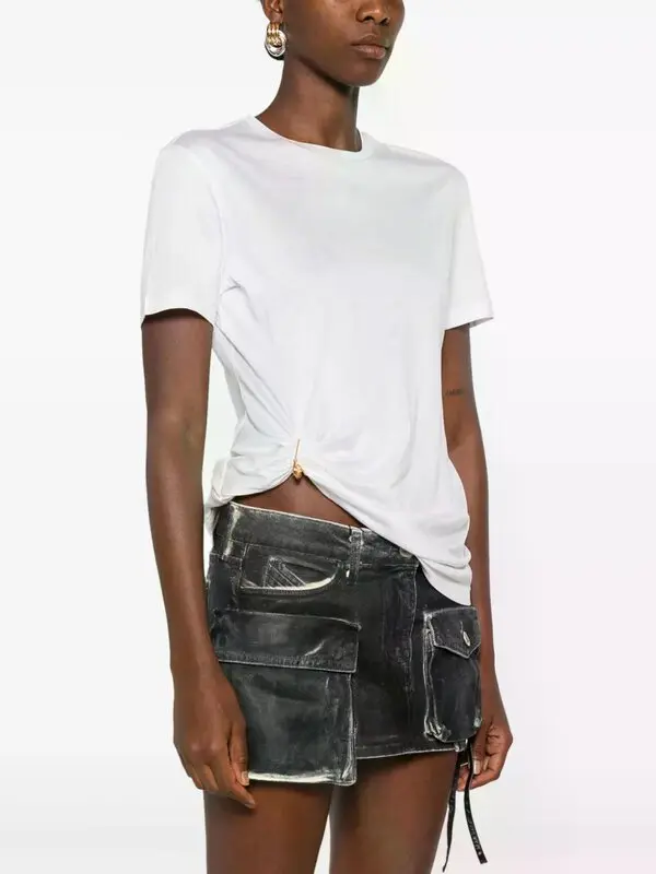 Versace Pin-drape T-shirt - White