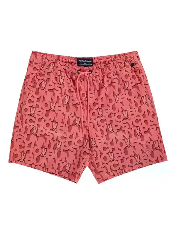 Psycho Bunny Damon Swim Shorts - Red