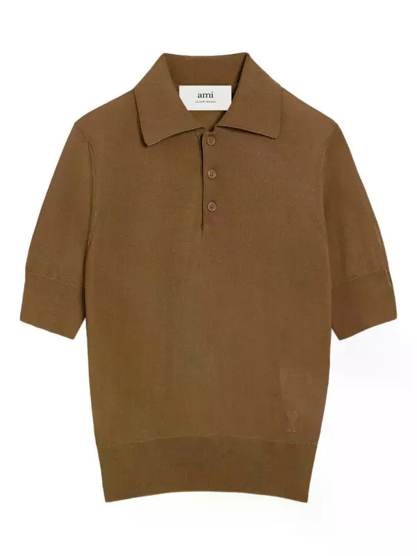 AMI Paris De Coeur Cotton Polo Shirt