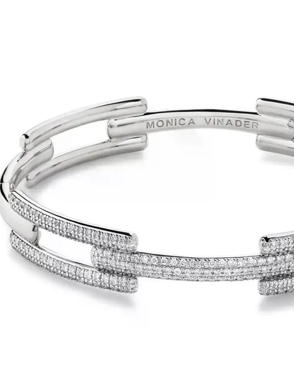 Monica Vinader Signature Link Diamond Bracelet - Silver