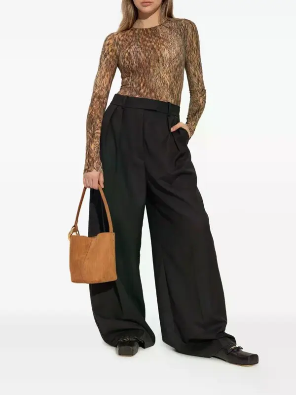 MAISON MARGIELA Animal-print Bodysuit - Brown