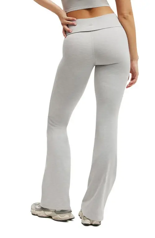 Cotton:on Active Ultra Soft Roll Over Flare Leggings - Light Grey Marle