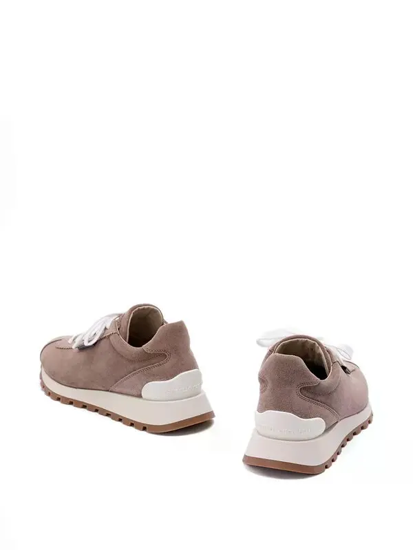 Brunello Cucinelli Suede Lace-up Sneakers - Brown