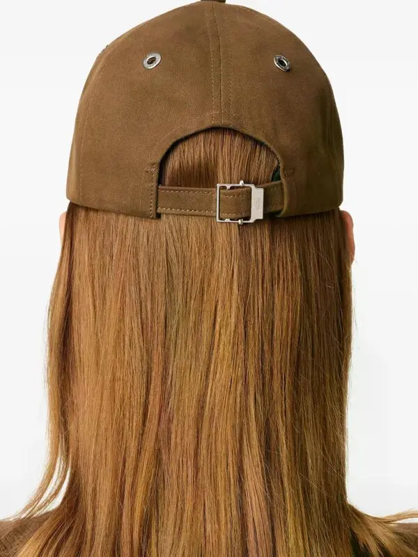 AMI Paris De Coeur Embroidered Cap - Brown