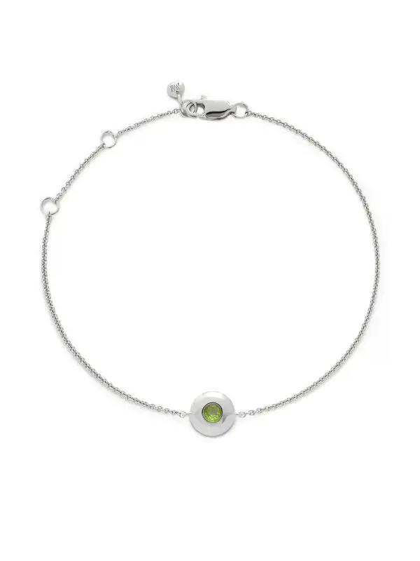 Monica Vinader August Peridot Birthstone Bracelet - Silver