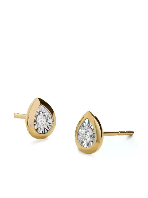 Monica Vinader Pear Diamond Stud Earrings