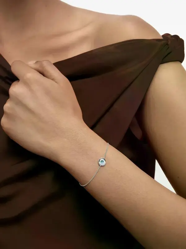 Monica Vinader March Birthstone Chain Bracelet - Silver