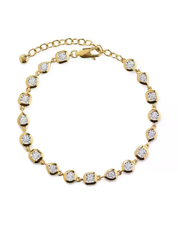 Monica Vinader Bezel Chain Bracelet - Gold