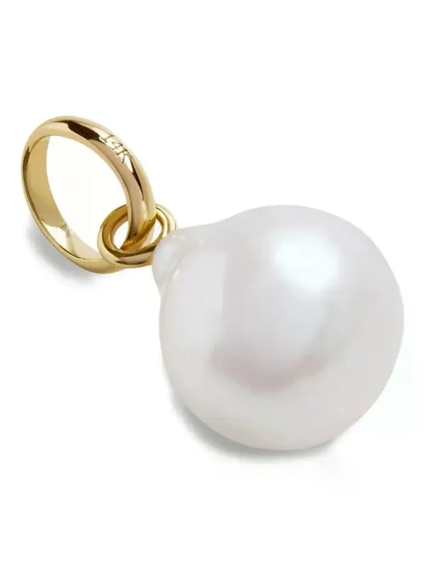 Monica Vinader 14kt Yellow Baroque Pearl Pendant - Gold