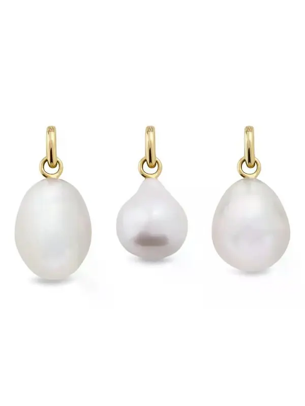 Monica Vinader 14kt Yellow Baroque Pearl Pendant - Gold