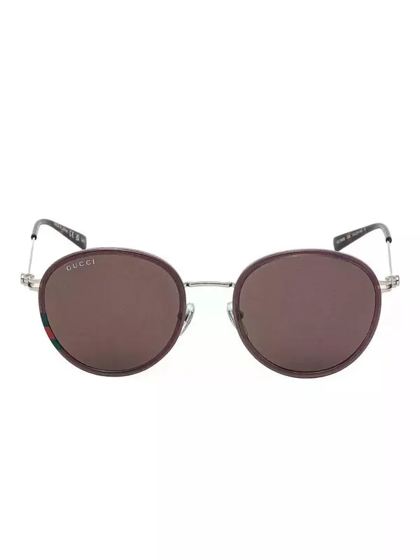 Gucci Oval-frame Tinted Sunglasses - Silver