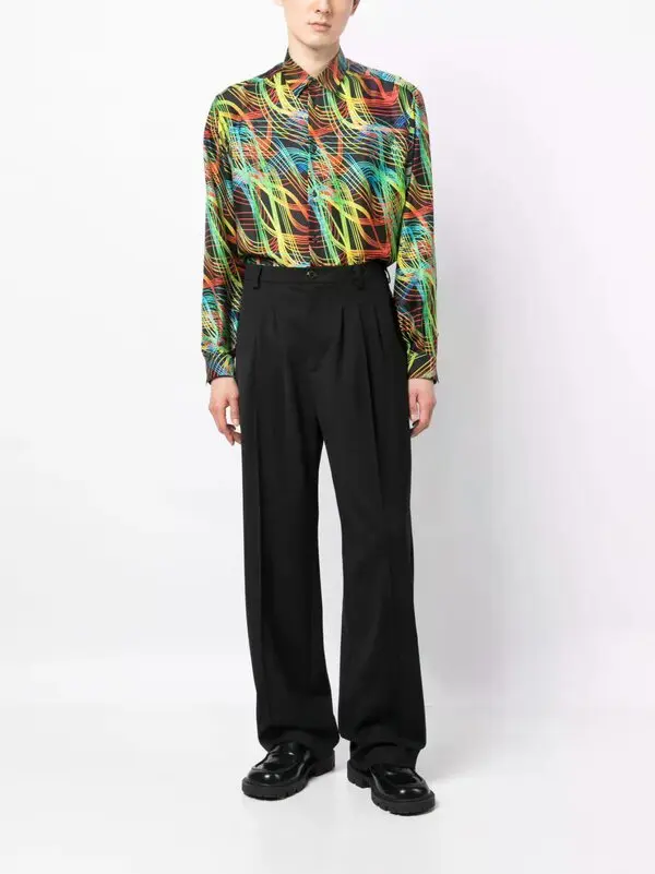 FERRARI Abstract-pattern Silk Shirt
