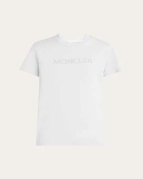Moncler Short-sleeve Logo Tee - White