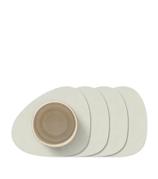LINDDNA Set Of 4 Nupo Curve Coasters - White