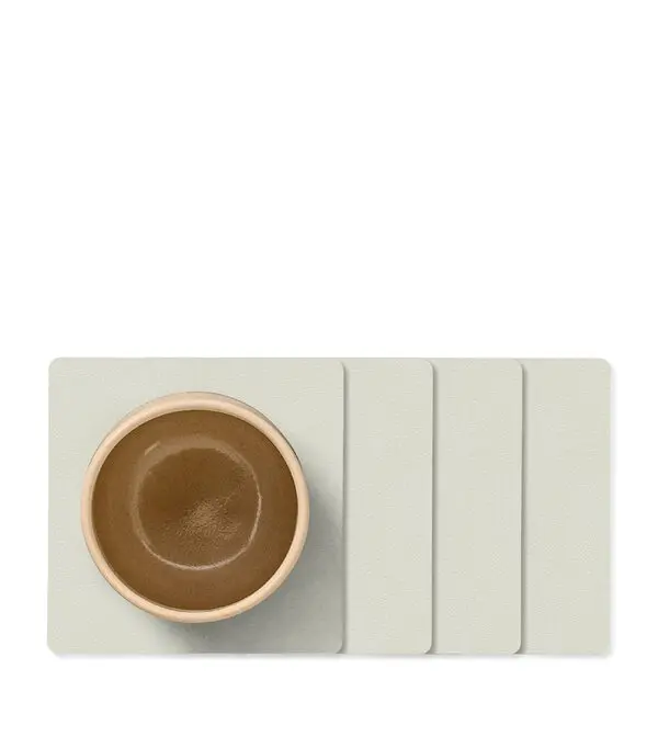 LINDDNA Set Of 4 Square Nupo Coasters - White