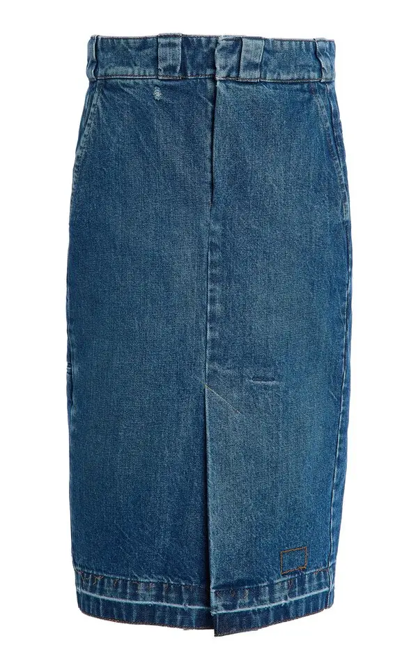 MAISON MARGIELA Denim Midi Skirt - Medium Wash