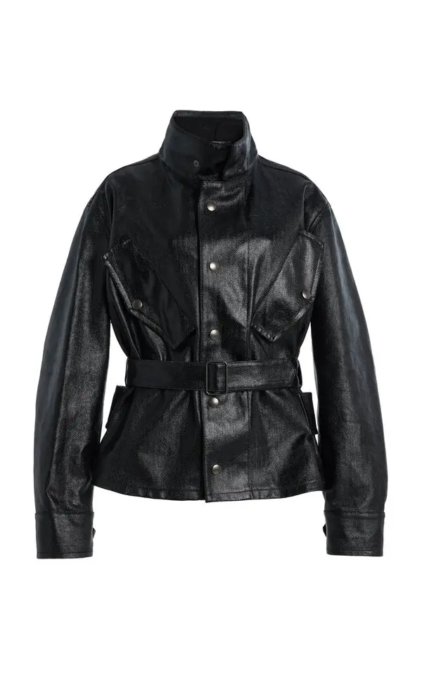 MAISON MARGIELA Belted Coated-cotton Jacket