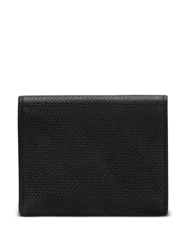 Longchamp Le Roseau Textured Leather Cardholder - Black