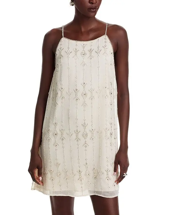 Aqua X Ava Phillippe Beaded Mini Dress