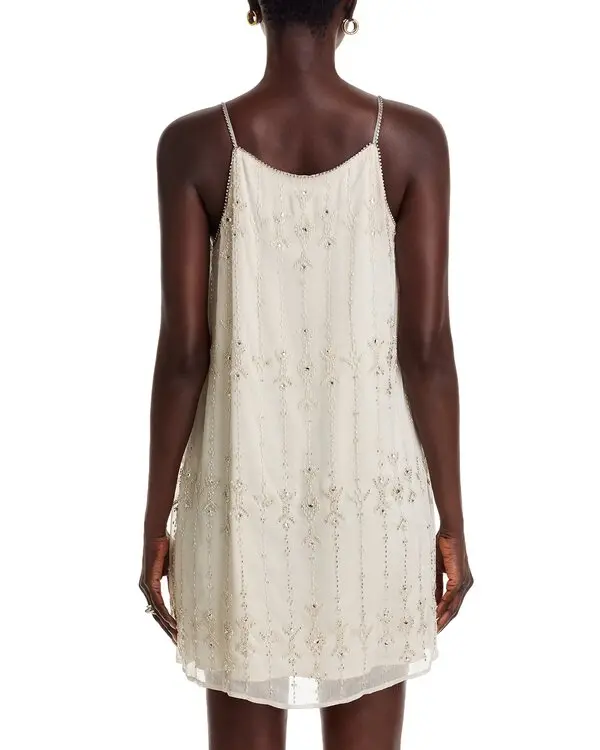 Aqua X Ava Phillippe Beaded Mini Dress