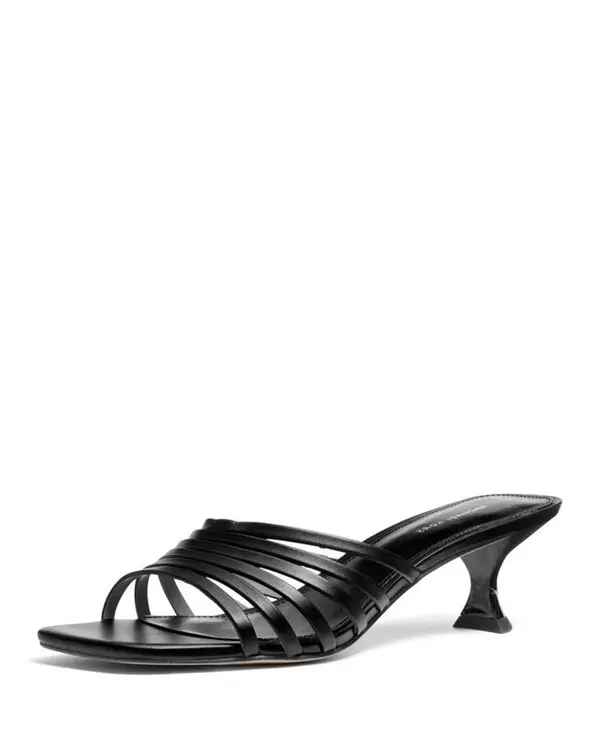 Michael Kors Haisley Kitten Heel Sandals - Black