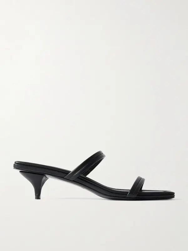 ST. AGNI Leather Strappy Sandals