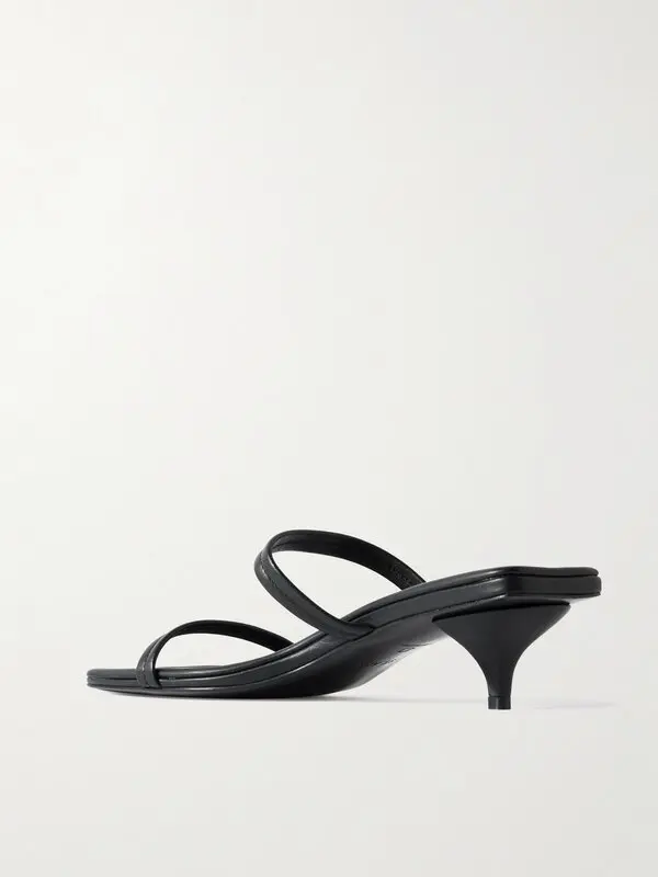ST. AGNI Leather Strappy Sandals