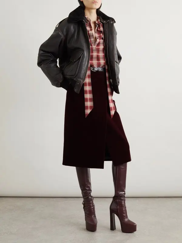 Saint Laurent Oversized Shearling Jacket