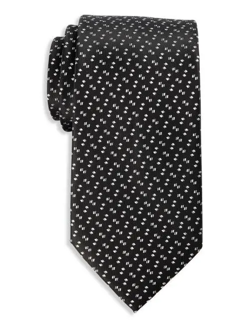 SYNRGY BY DXL Big & Tall Micro Neat Neck Tie - Black