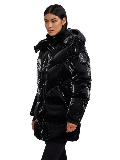 Pajar Estelle Chevron Quilted Puffer With Detachable Hood