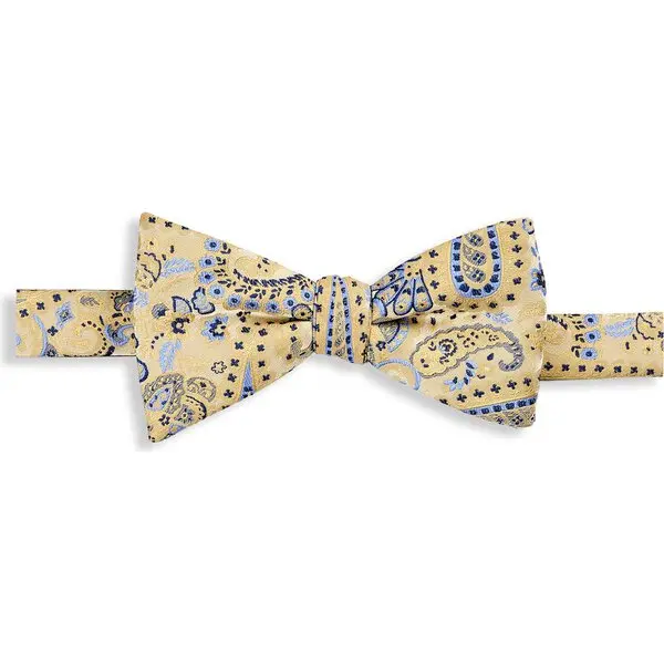 SYNRGY BY DXL Big & Tall Paisley Bow Tie - Yellow