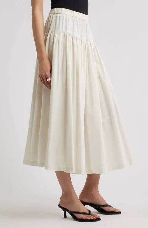 Nordstrom Tiered Cotton Poplin Maxi Skirt In Ivory Tofu 35% Off